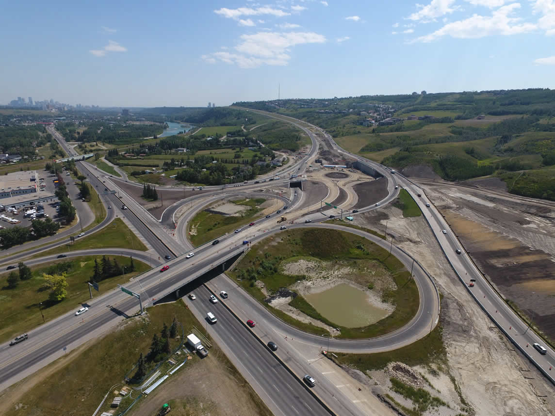 Sarcee Trail Interchange open and fully operational - Trinity Hills